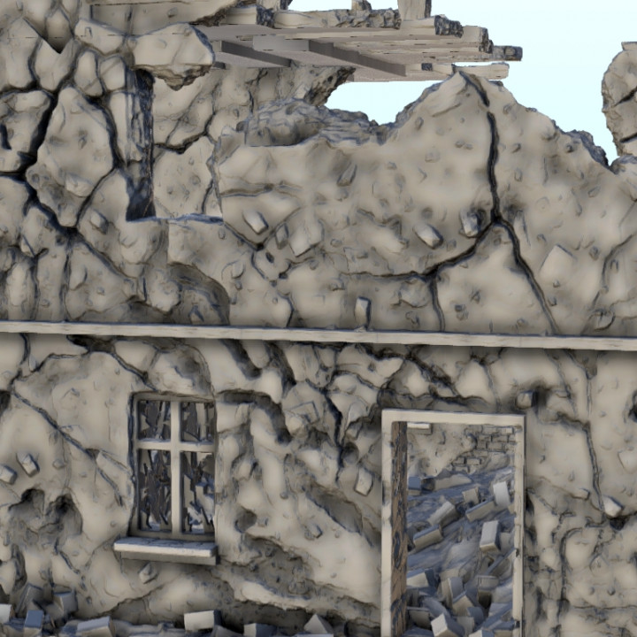 3D Printable Ruined floored building 14 - Modern WW2 Western Eastern ...