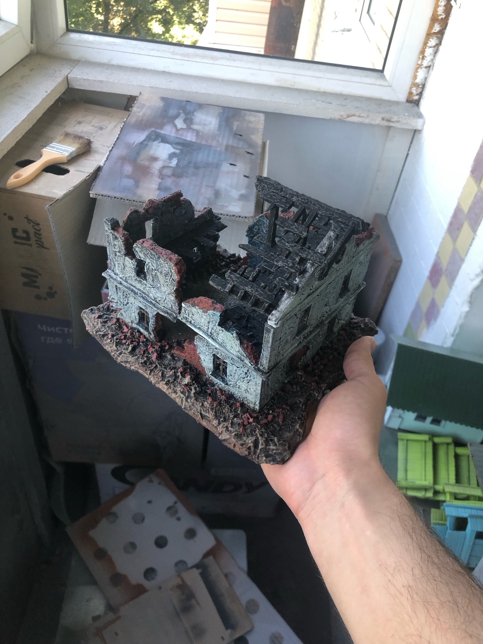 3D Printable Ruined floored building 14 - Modern WW2 Western Eastern ...