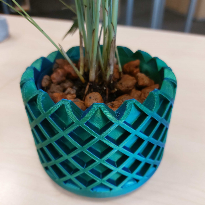 3D Printable Geometric flower pot by D B