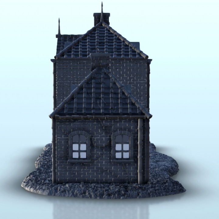 3D Printable Modern brick house with floor 19 - Modern WW2 Western ...