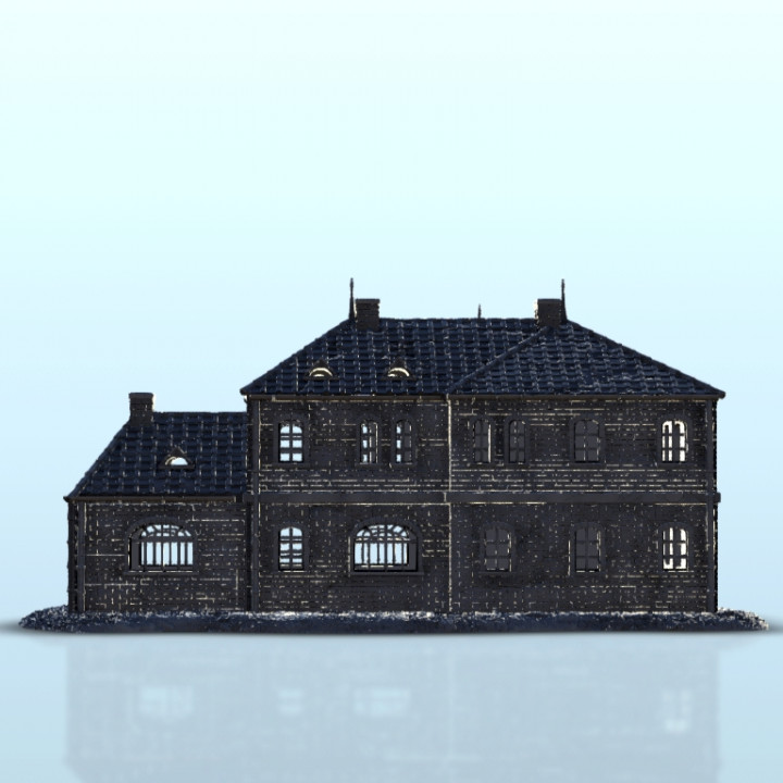 3D Printable Modern brick house with floor 19 - Modern WW2 Western ...