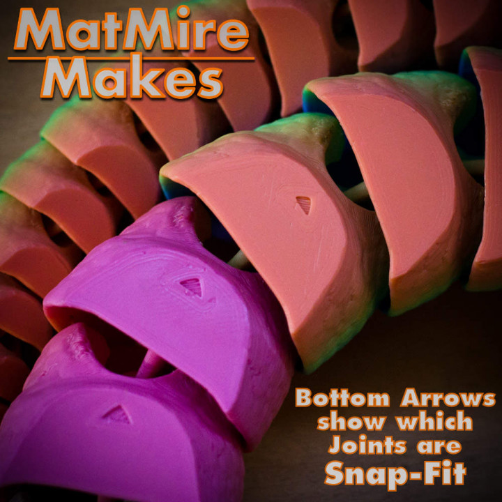 3D Printable Ball Python Snake Articulated Toy, Print-In-Place Body ...