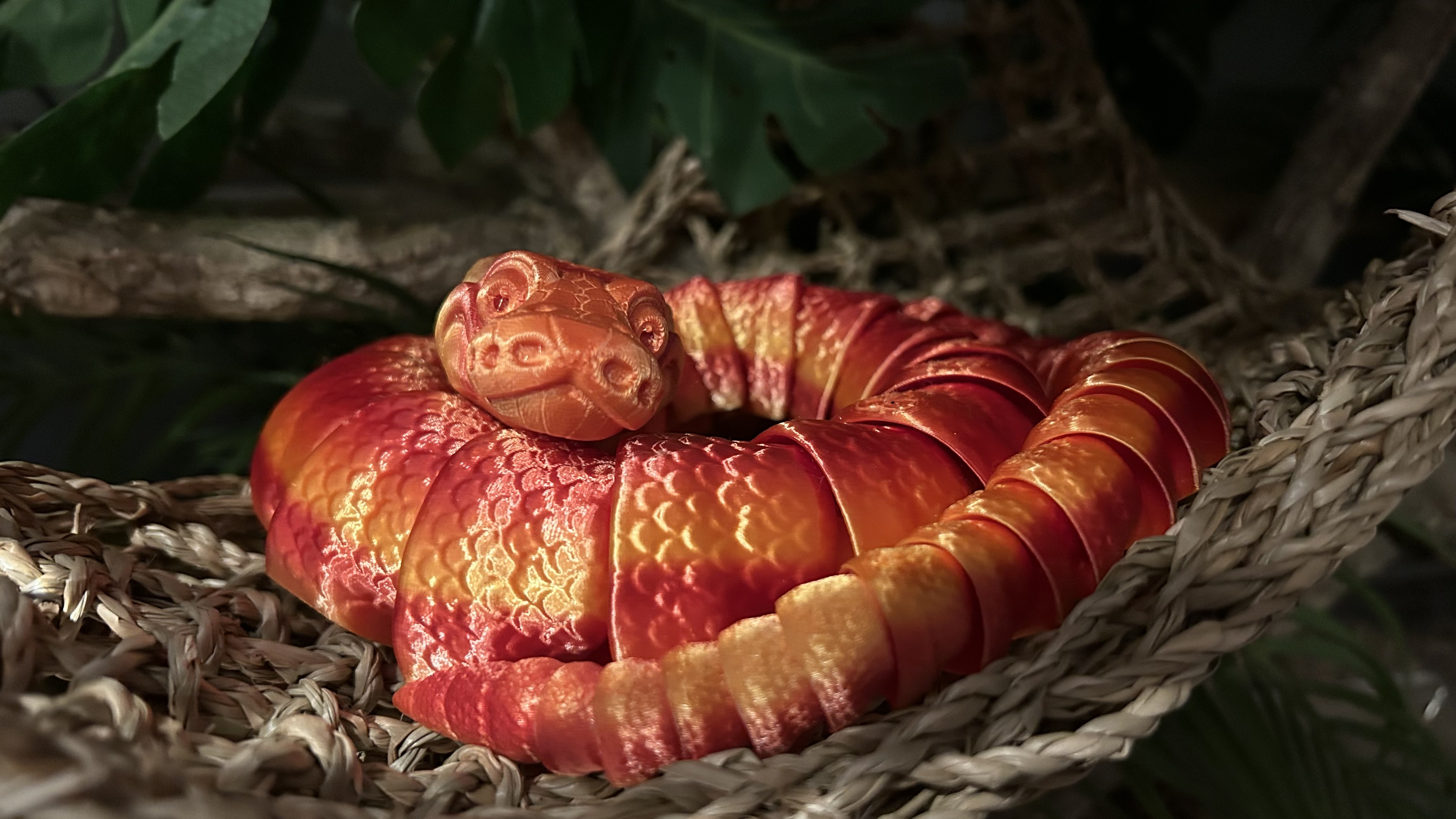 3D Printable Ball Python Snake Articulated Toy, Print-In-Place Body ...