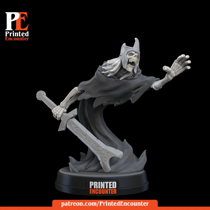 3D Printable Wraith King / Ghost / Undead by Printed Encounter
