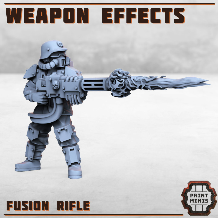 3D Printable Fusion Gun Troops x2 by Print Minis