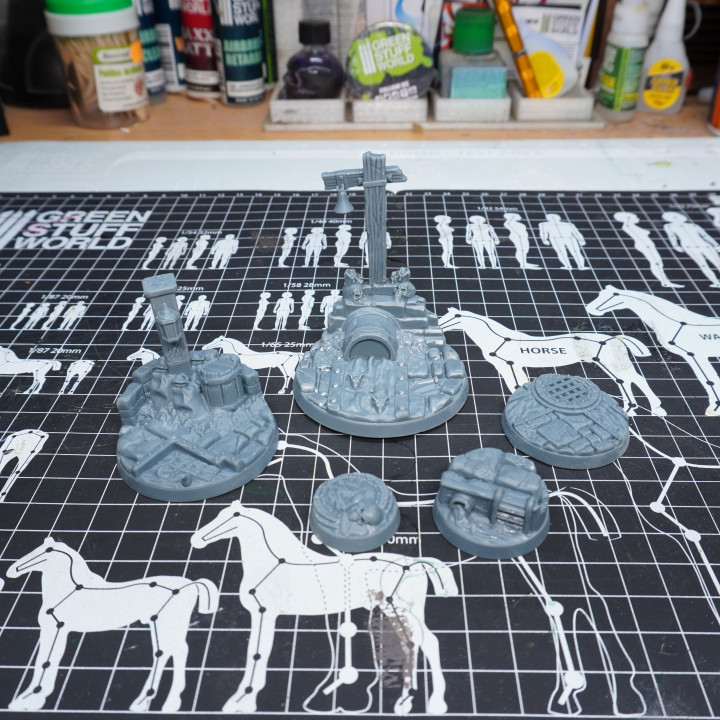 3D Printable Sewer Bases & Toppers (Pre-Supported) by Admiral Apocalypse