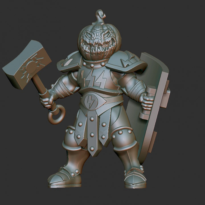 3D Printable pumpkin knight by Stanislav Kuznetsov