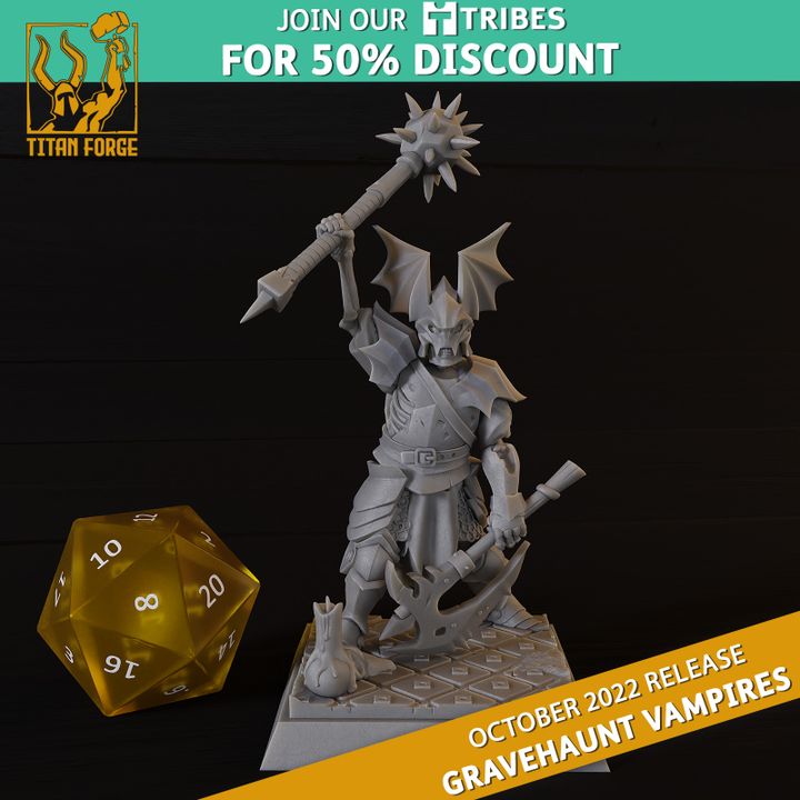 3D Printable Gravehaunt Vampires Skeleton Unit by Titan Forge Miniatures