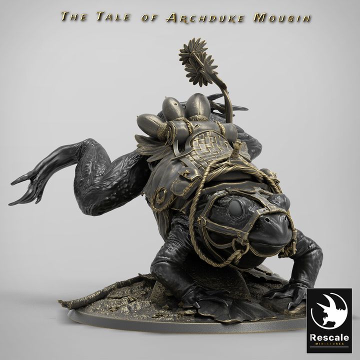 3D Printable Frog Land Mounted by Rescale Miniatures