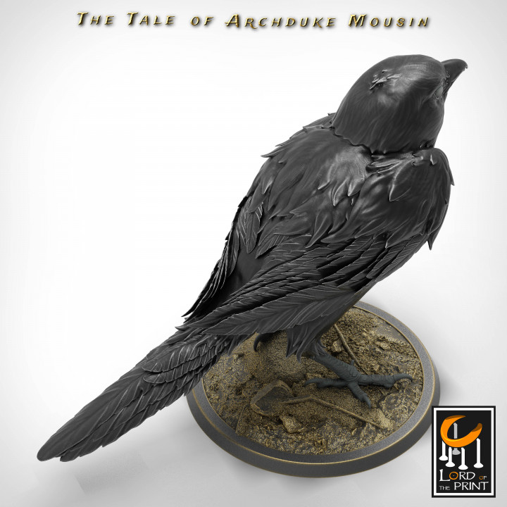 3D Printable Magpie Stand Mounted by Rescale Miniatures