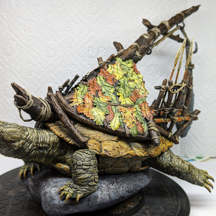 3D Print of Turtle with mice by MoreModelsPlease