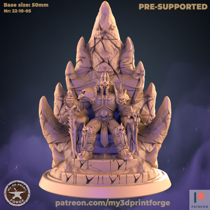 3D Printable Death King on Throne by My3DPrintForge