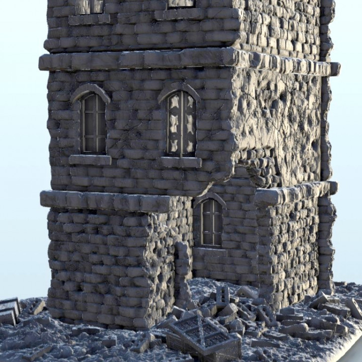 3D Printable Brick building in ruins 25 - Modern WW2 Cold Era ...