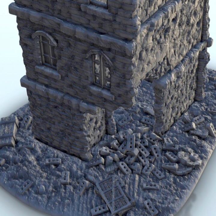 3D Printable Brick building in ruins 25 - Modern WW2 Cold Era ...