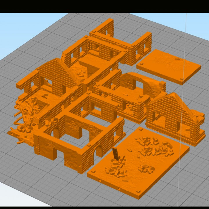 3D Printable Ruin of brick building - Modern WW2 Cold Era Afghanistan ...