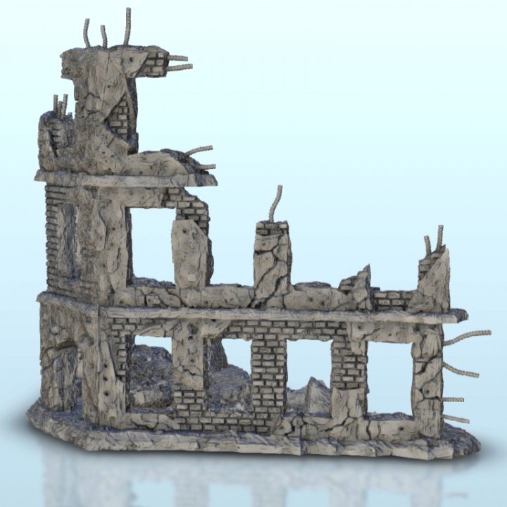 3D Printable Large corner ruins 16 - Modern WW2 Cold Era Afghanistan ...