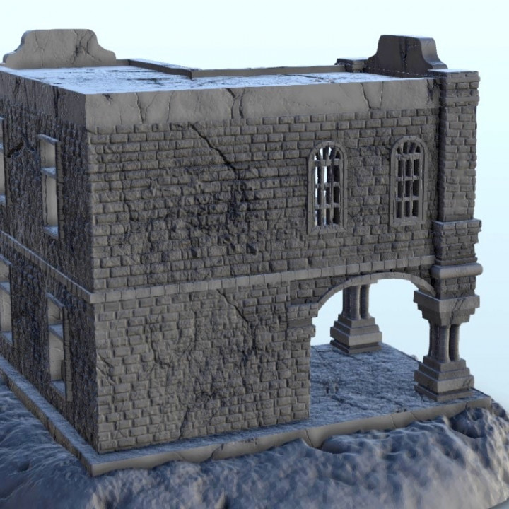3D Printable Brick building in ruins 21 - Modern WW2 Cold Era ...