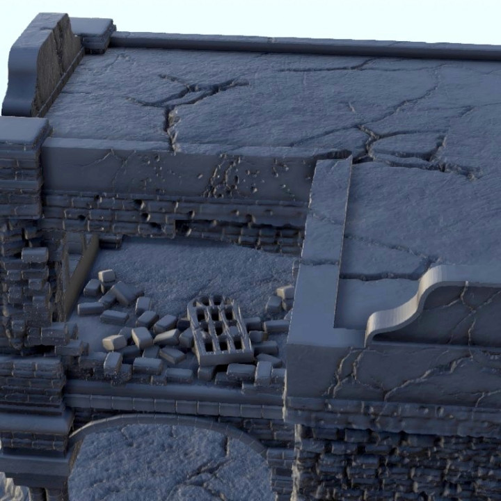 3D Printable Brick building in ruins 21 - Modern WW2 Cold Era ...