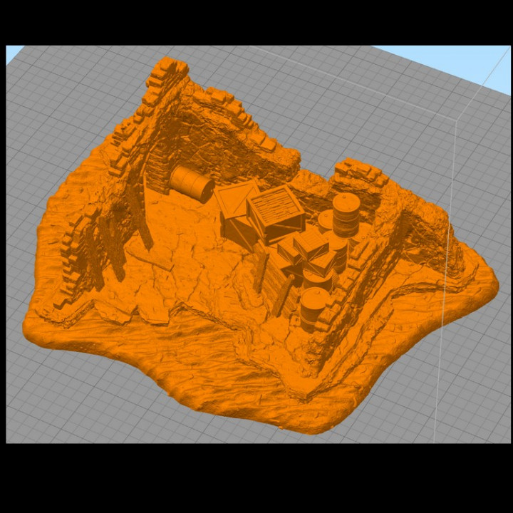 3D Printable Desert ruins with weapons cache - Modern WW2 Cold Era ...