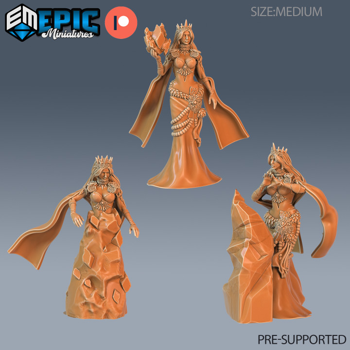 3D Printable Ice Sorceress Set / Female Frost Wizard / Human Witch ...