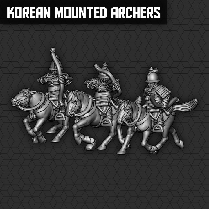 3D Printable Korean Mounted Archer Units by Smol Miniatures