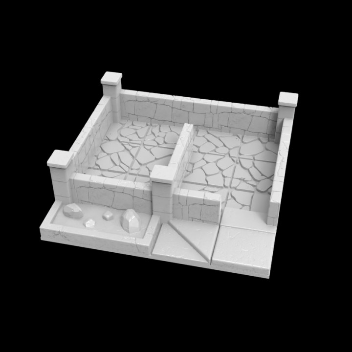 3D Printable Village Ruins Battle Map :: Incredible Realms Nulan ...