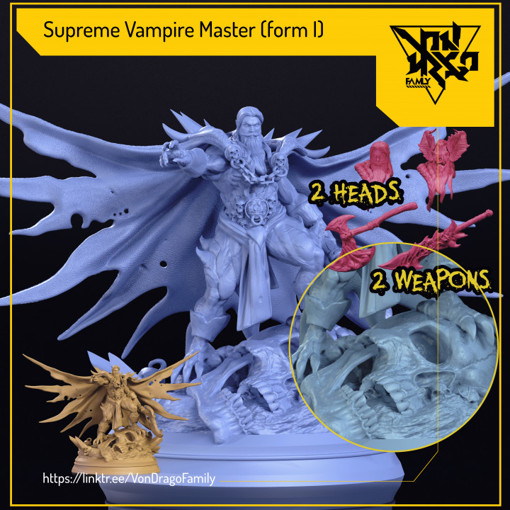 3D Printable Supreme Vampire Master by Von Drago Family