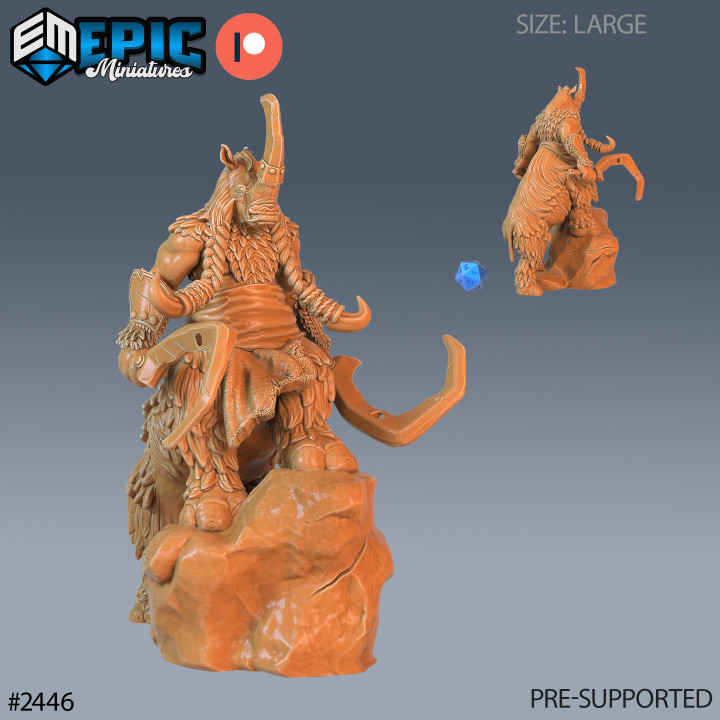 3D Printable Rhino Centaur Set / Rhinofolk Warrior / Snow Cavalry / Ice ...