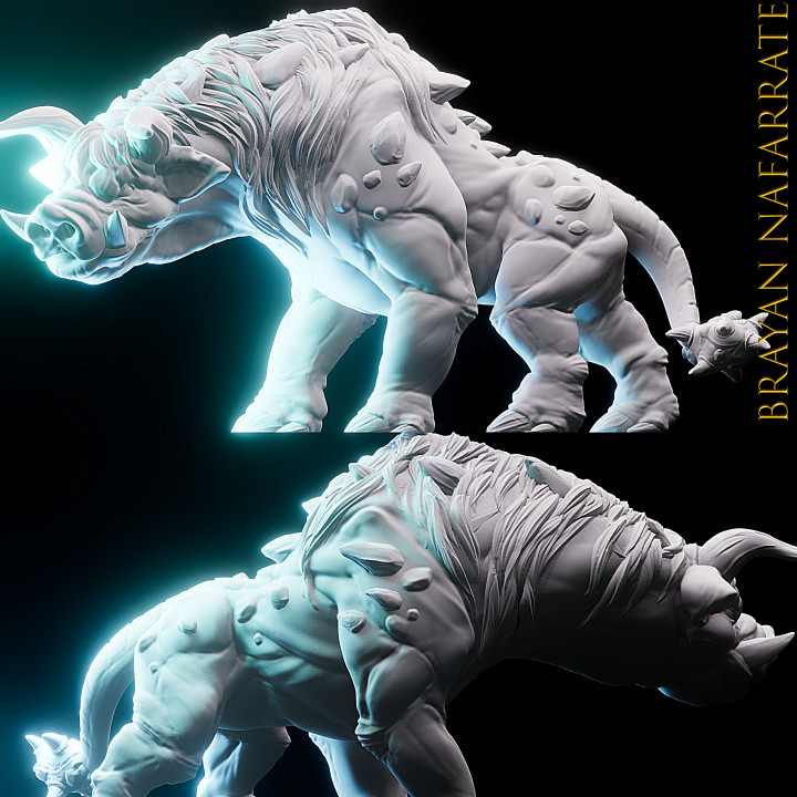 3D Printable Catoblepas by Nafarrate Designs