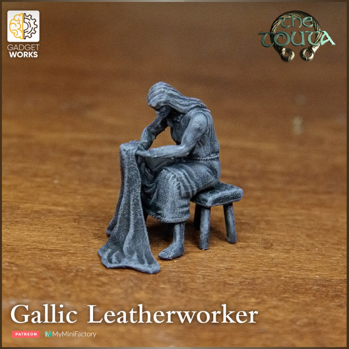 3D Printable Gaul Leatherworker with Tanning frame - The Touta by ...
