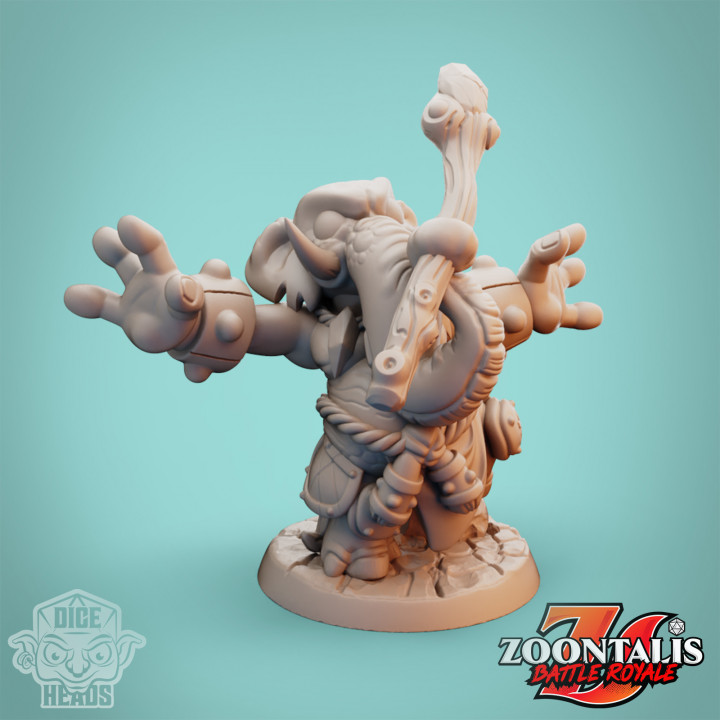 3D Printable Elephant Wizard (pre-supported included) by Dice Heads