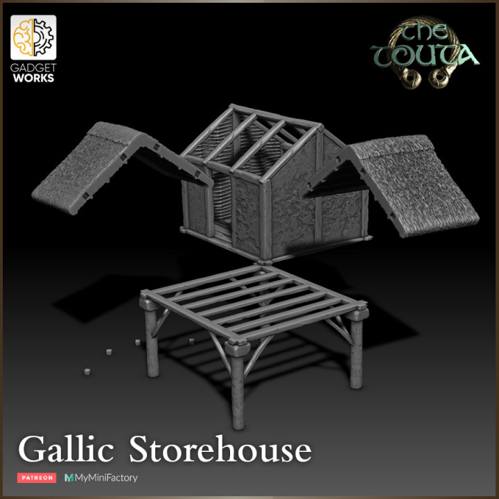 3D Printable Gaul raised storehouse - The Touta by Gadgetworks