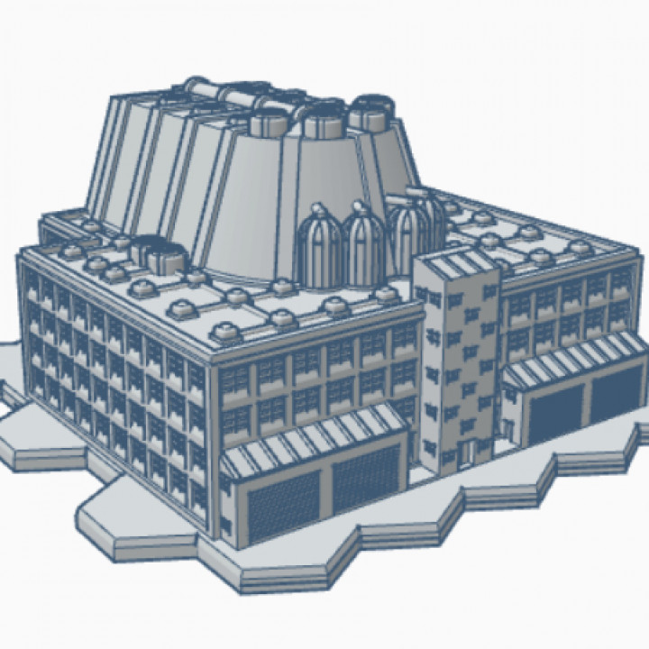 3D Printable Mech Factory hex based SFHB053 by Wargame Forge