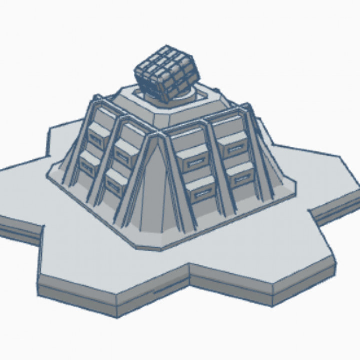 3D Printable SRM6 Emplacement hex based MilHB027 by Wargame Forge