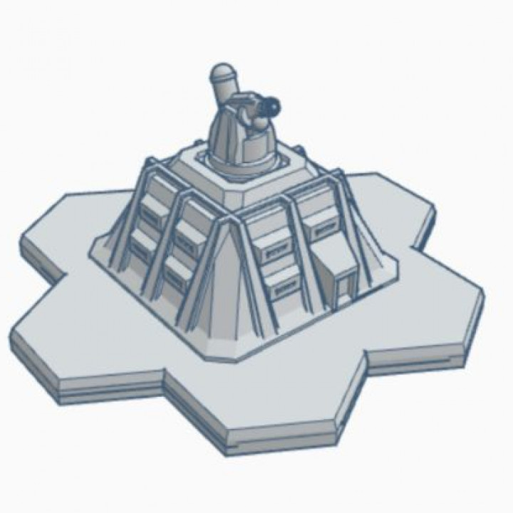 3D Printable 15 Hex Based Weapon Emplacement Bundle Package by Wargame ...