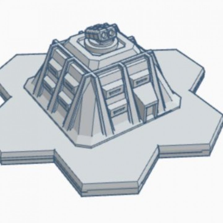 3D Printable 15 Hex Based Weapon Emplacement Bundle Package by Wargame ...