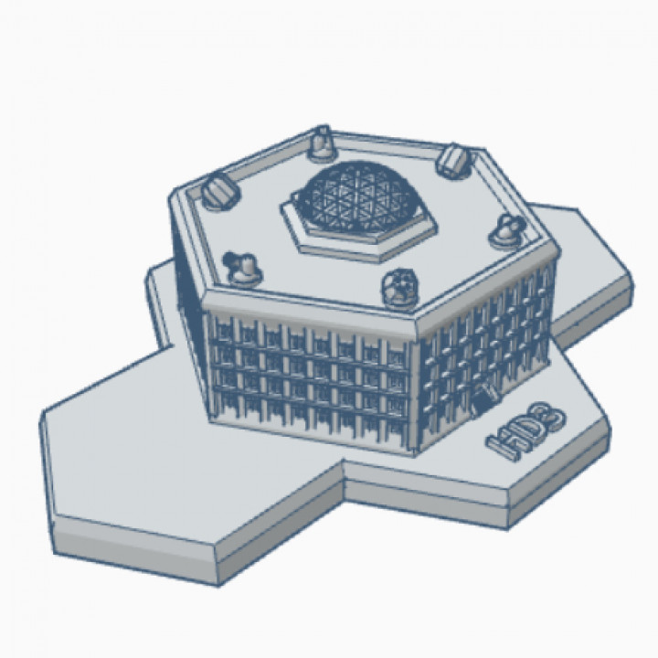 3D Printable The Hexagon, The Supreme Military Command Center Hex Map ...