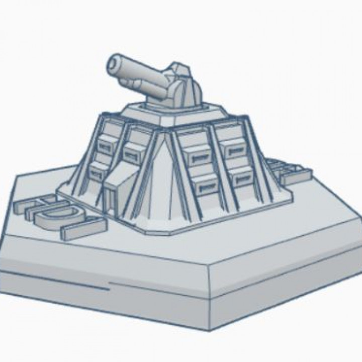 3D Printable 15 Hex Map Scale Weapon Emplacement Bundle Package by ...