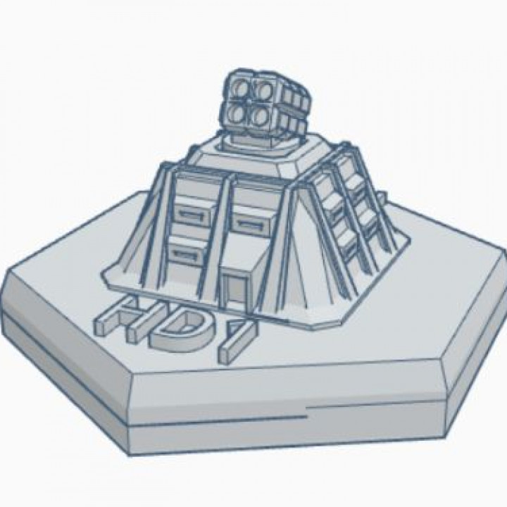 3D Printable 15 Hex Map Scale Weapon Emplacement Bundle Package by ...