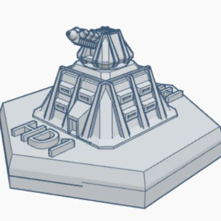 3D Printable 15 Hex Map Scale Weapon Emplacement Bundle Package by ...