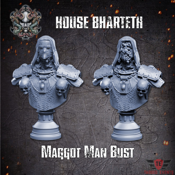 3D Printable House Bharteth - Maggot Man Bust by Tagged Events