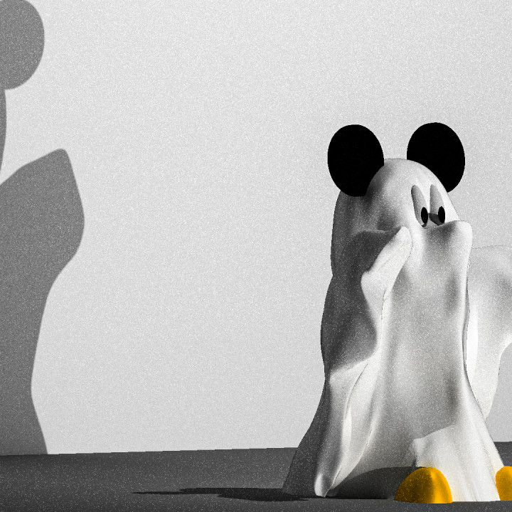 3D Printable Mickey Mouse Ghost by Bronze Art
