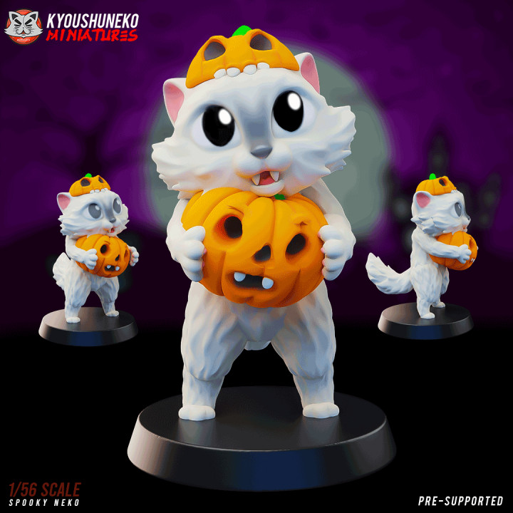 3D Printable Spooky Neko by Kyoushuneko Miniatures