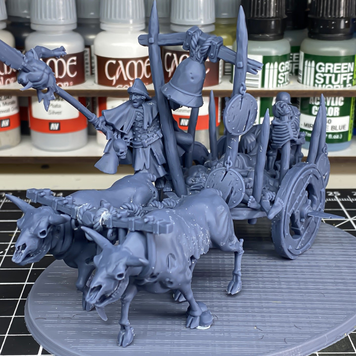 3D Printable Corpse Cart - Highlands Miniatures by Highlands Miniatures