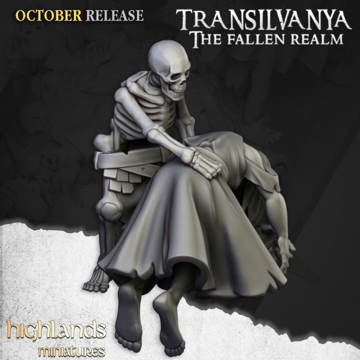 3D Printable Corpse Cart - Highlands Miniatures by Highlands Miniatures