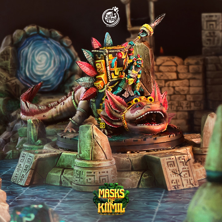 3D Printable Akna, Mounted Warrior (Pre-Supported) by Cast n Play