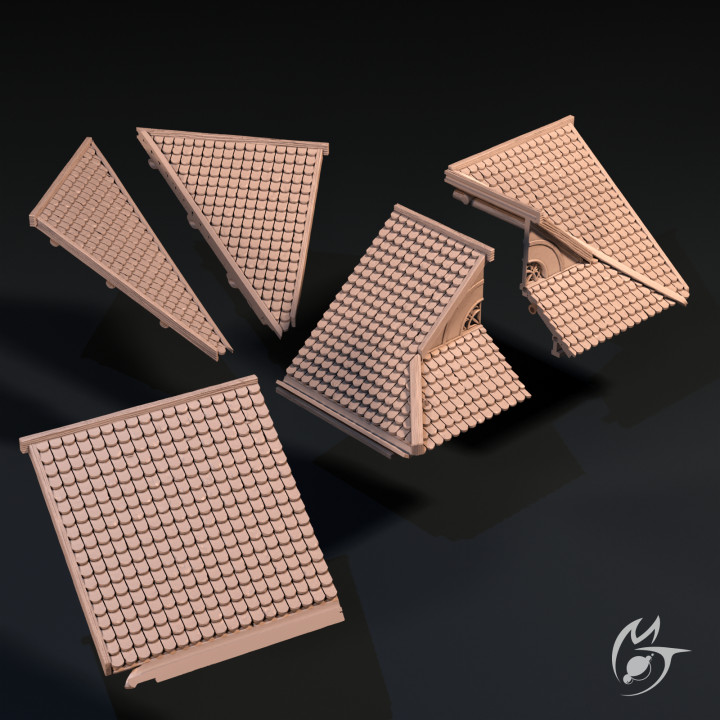 3D Printable Magic Item Shop & Mansion Structure - modular OpenLOCK tiles by Making Tlon