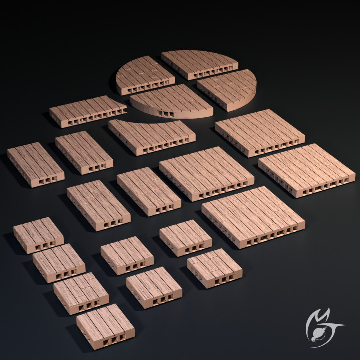 3D Printable Magic Item Shop & Mansion Structure - modular OpenLOCK tiles by Making Tlon