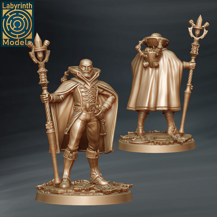 3D Printable Magitek Empire Master Mage - 32mm scale by Labyrinth Models