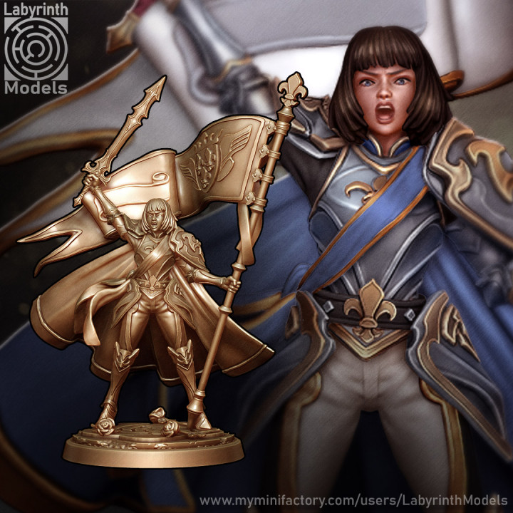3D Printable Magitek Empire Jeanne D'Arc - 32mm scale by Labyrinth Models